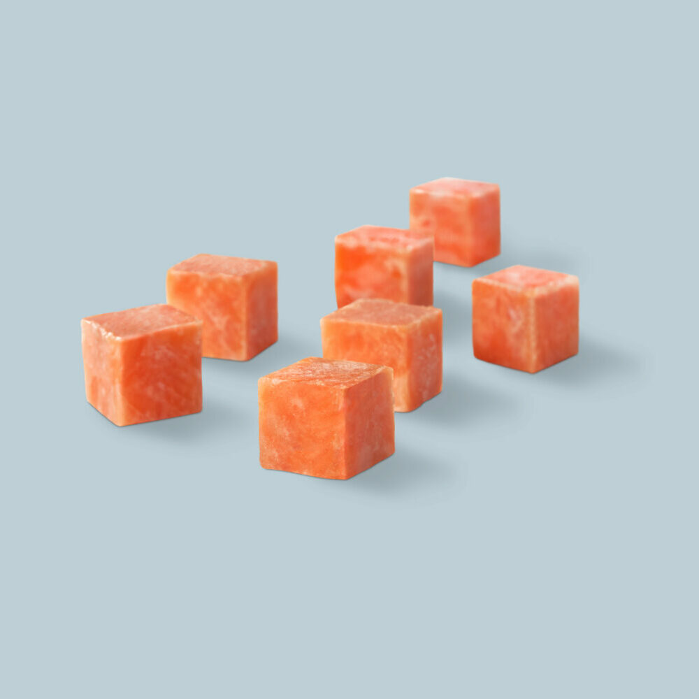 Cubitos de carne de raspa de salmón | Ocean Company Food